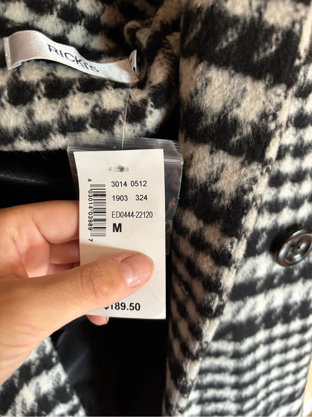 Ricki's | Jackets & Coats | Rickis Black And White Houndstooth Hooded ...